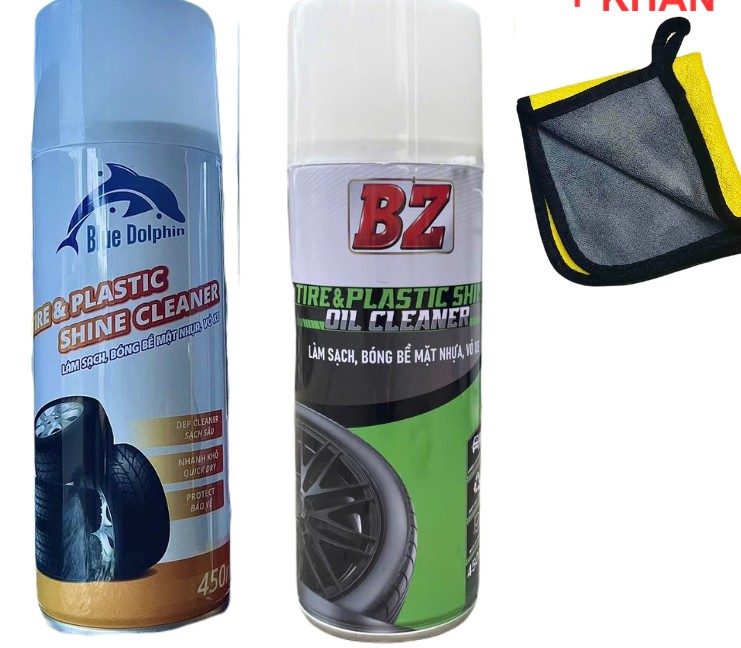 Chai Xịt Phục Hồi Nhựa Nhám Và Làm Bóng Lốp Xe BZ Tire Shine Blue Dolphin